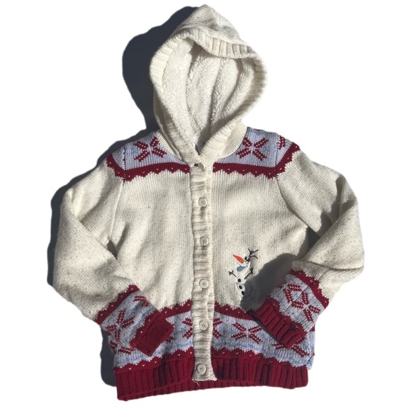 Disney | Shirts & Tops | Frozen Olaf Disney Sweater Size 112 White And ...